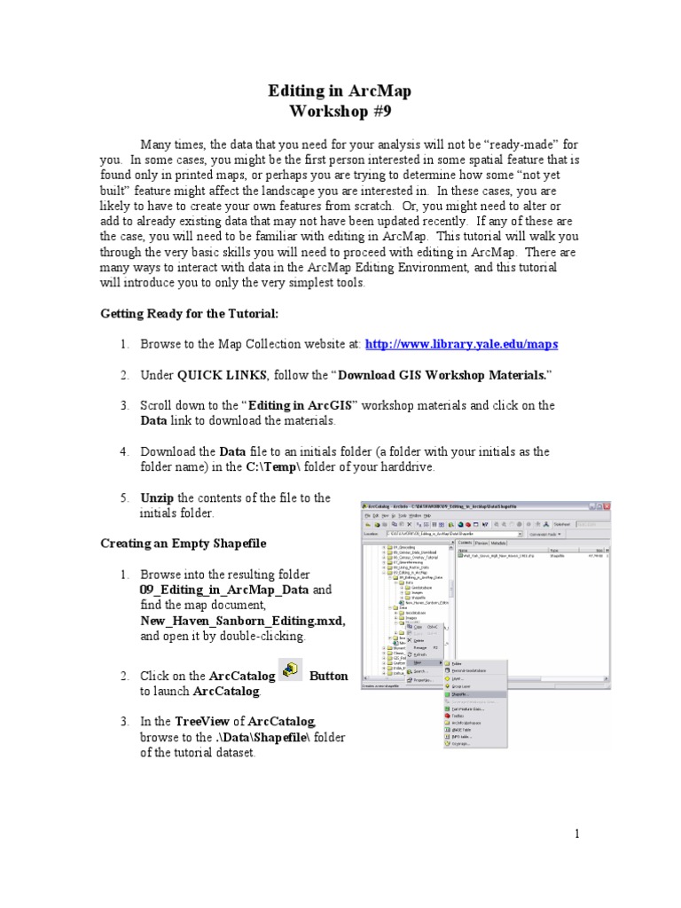 Editing in ArcMap | PDF | Arc Gis | Software
