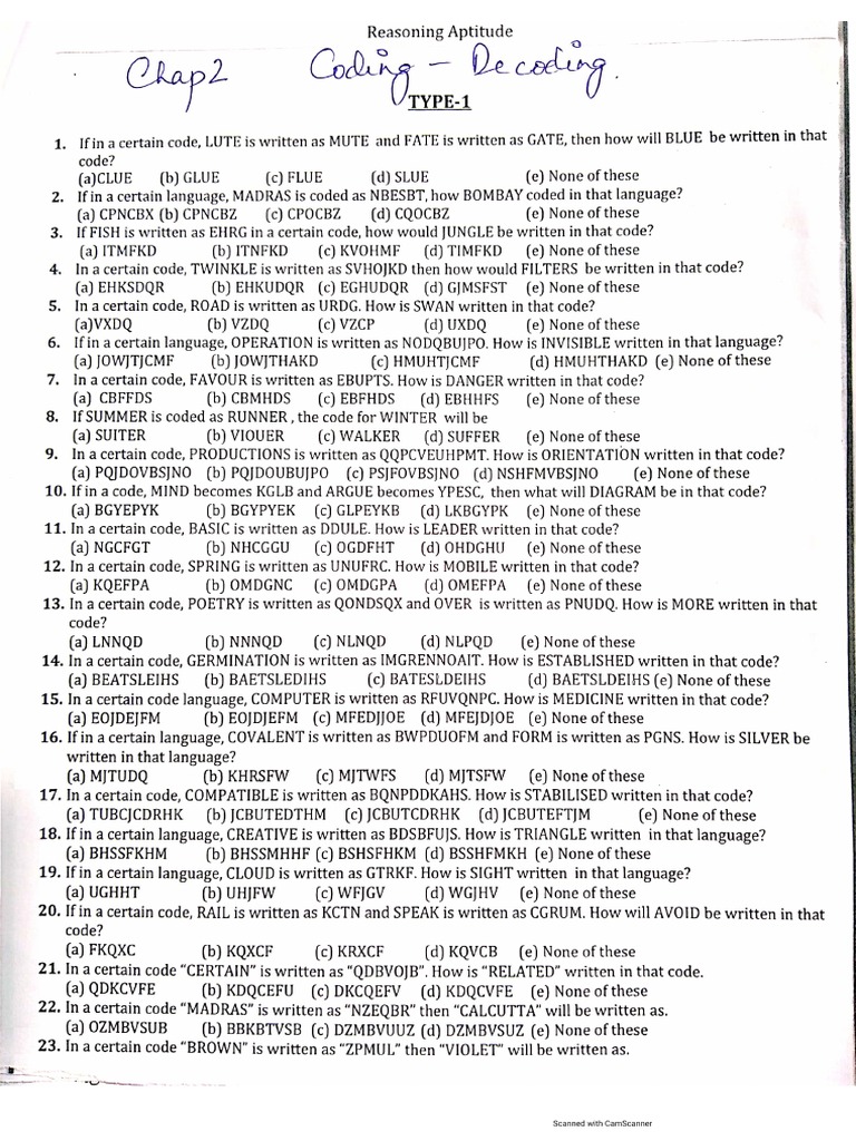 2 Coding Decoding | PDF