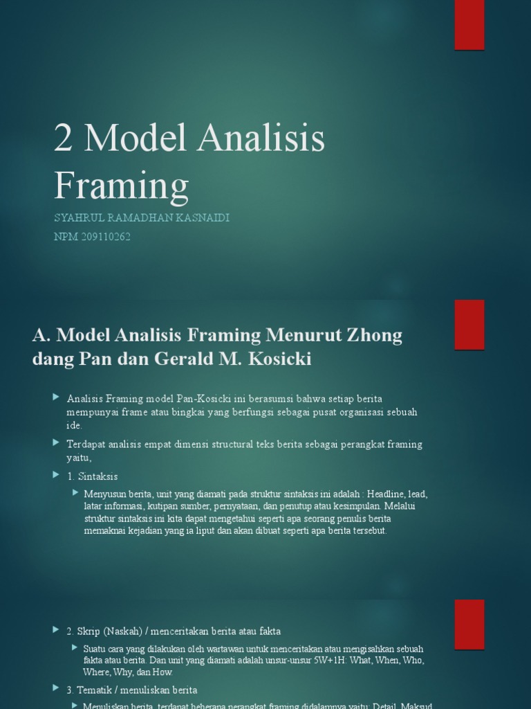 2 Model Analisis Framing | PDF