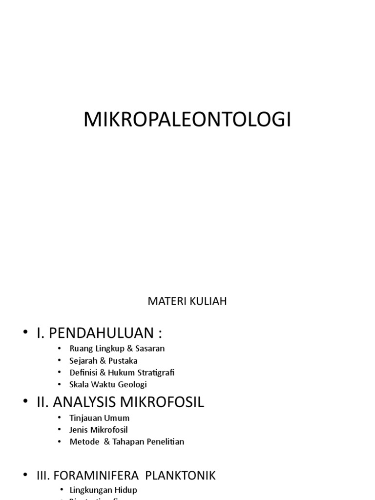 2 Mikropaleontologi | PDF