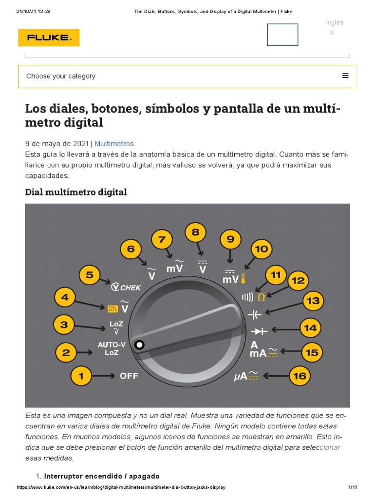 The Dials, Buttons, Symbols, and Display of A Digital Multimeter ...