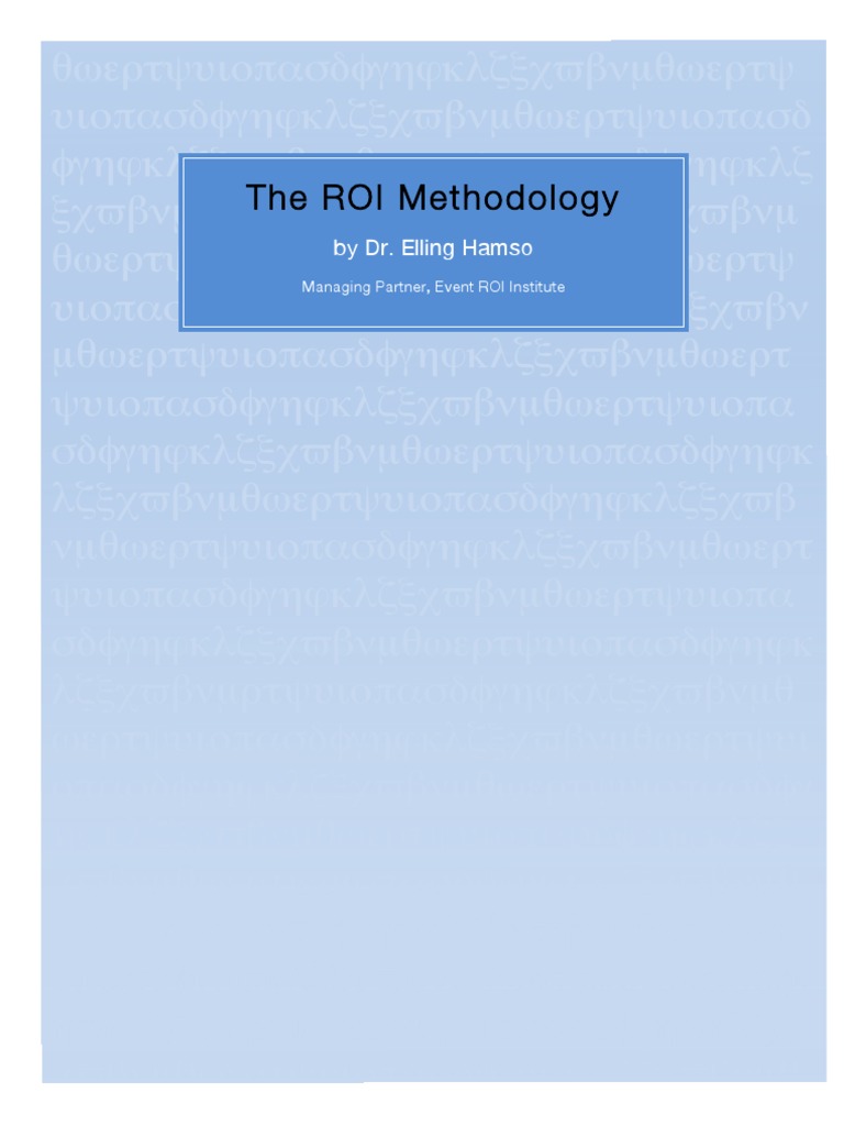 ROI Methodology White Paper | PDF | Self Report Study | Attitude ...