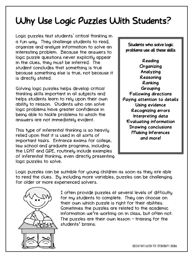 Why Use Logic Puzzles With Students? | PDF | Logic | Graduate Record ...