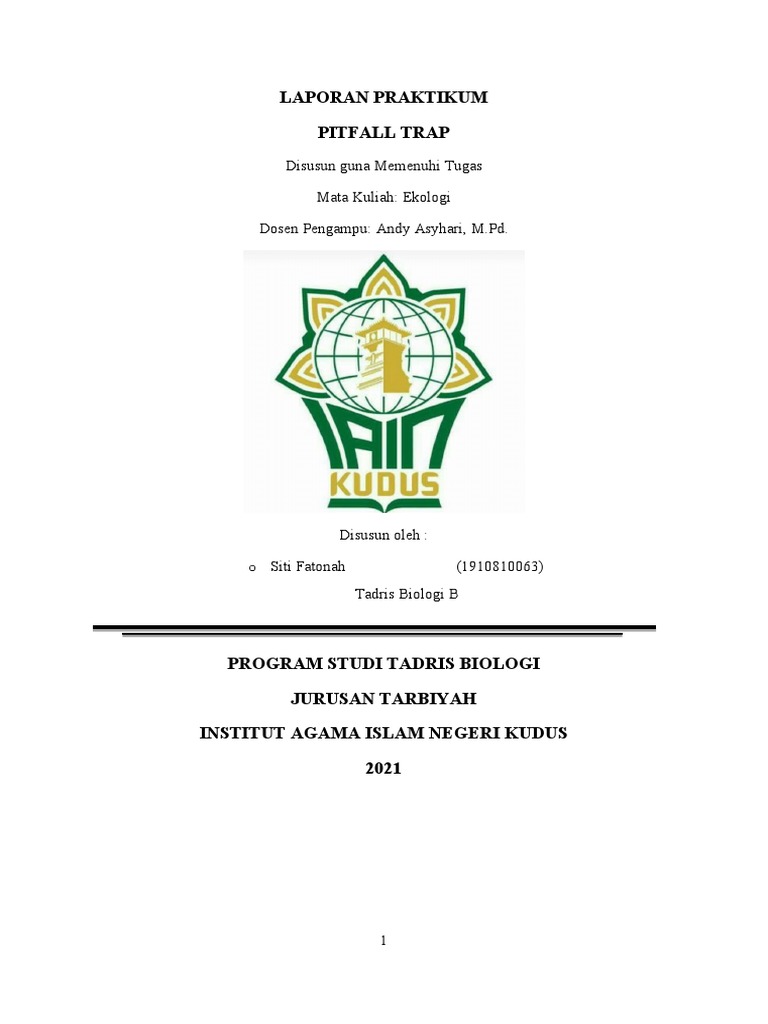 Praktikum Pitfall Trap: Analisis Makrofauna | PDF