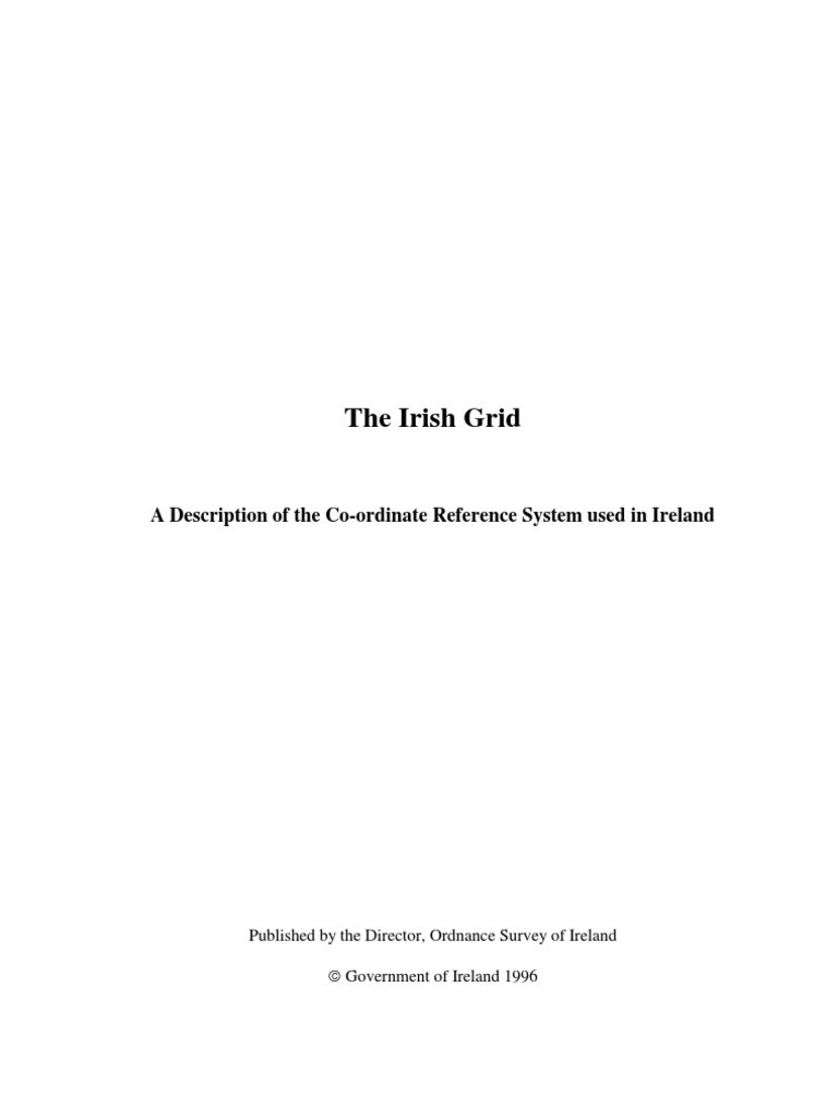 Irish Grid Reference System Overview | PDF | Latitude | Geodesy