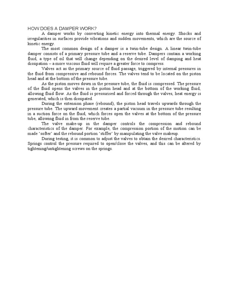 How Dampers | PDF | Rail Transport | Mechanical Engineering