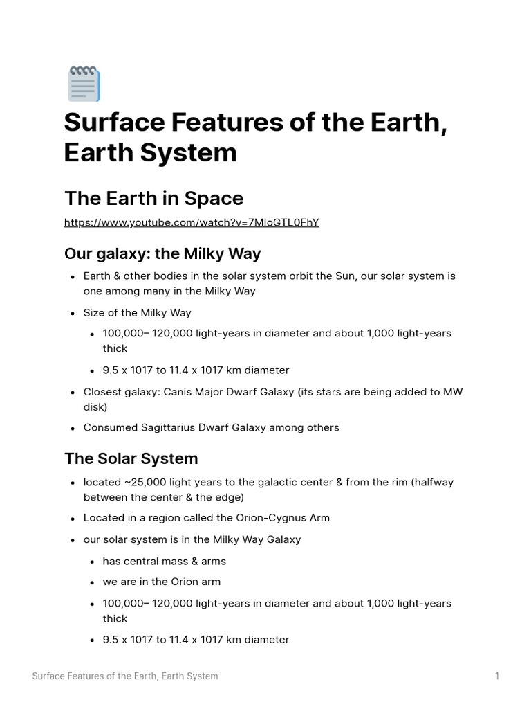 Surface Features Of The Earth Earth System Pdf Atmosphere Of Earth
