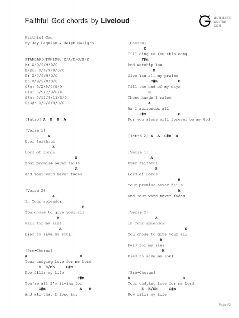 Faithful God Chords | PDF