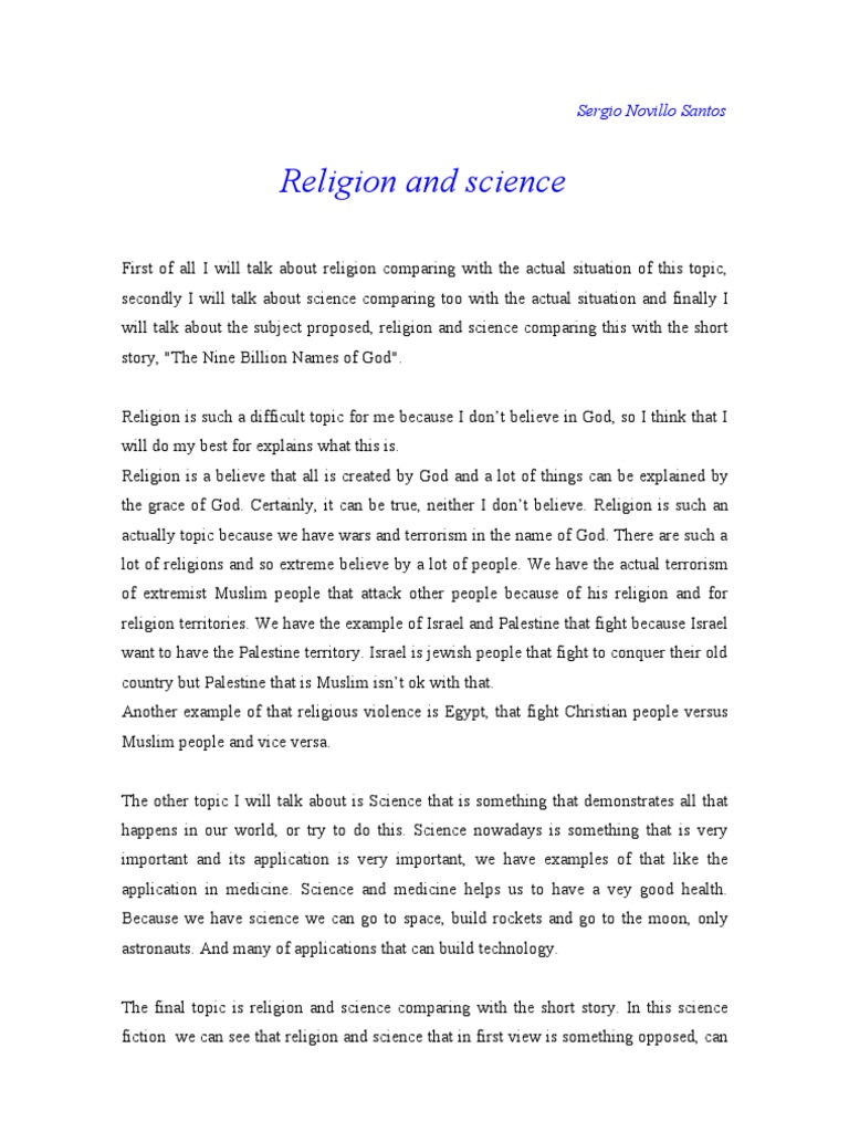 Religion and Science | PDF