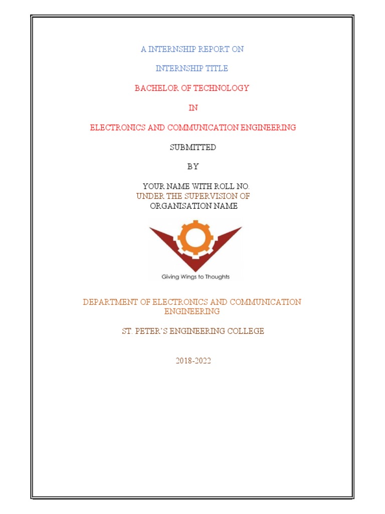 Internship Format | PDF | Engineering | Design