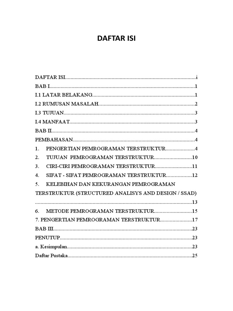 Makalah Pemrograman Terstruktur (RPL) | PDF