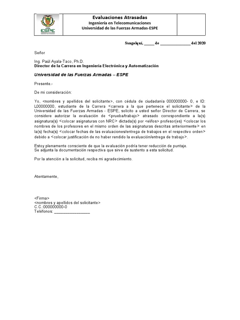 Solicitud de Trabajos Atrasados | PDF