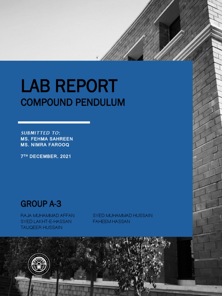 Compound Pendulum Lab Report | PDF | Pendulum | Physics