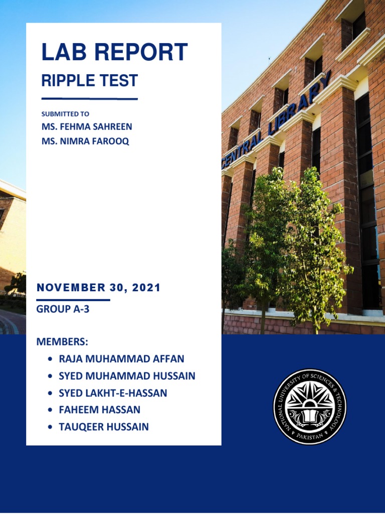 Lab Report: Ripple Test | PDF | Refraction | Reflection (Physics)