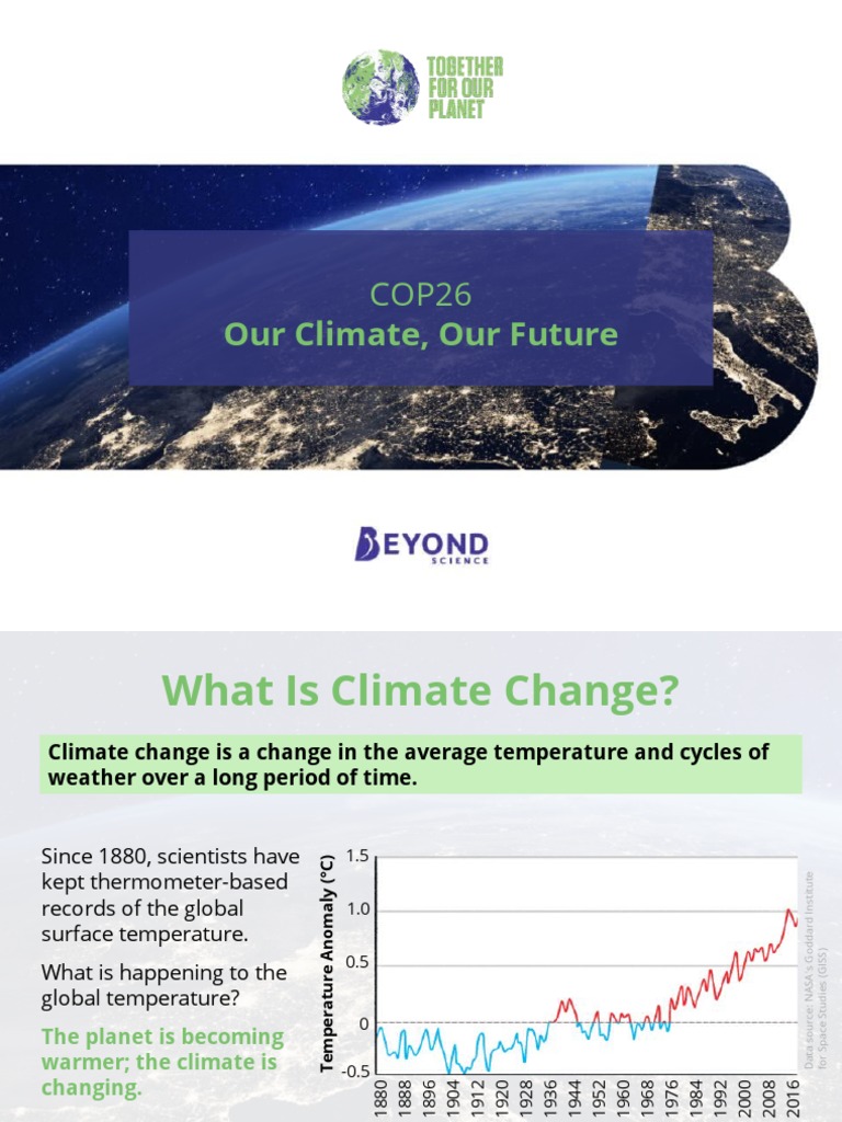 COP26 Our Climate, Our Future PowerPoint | PDF | Climate Change ...