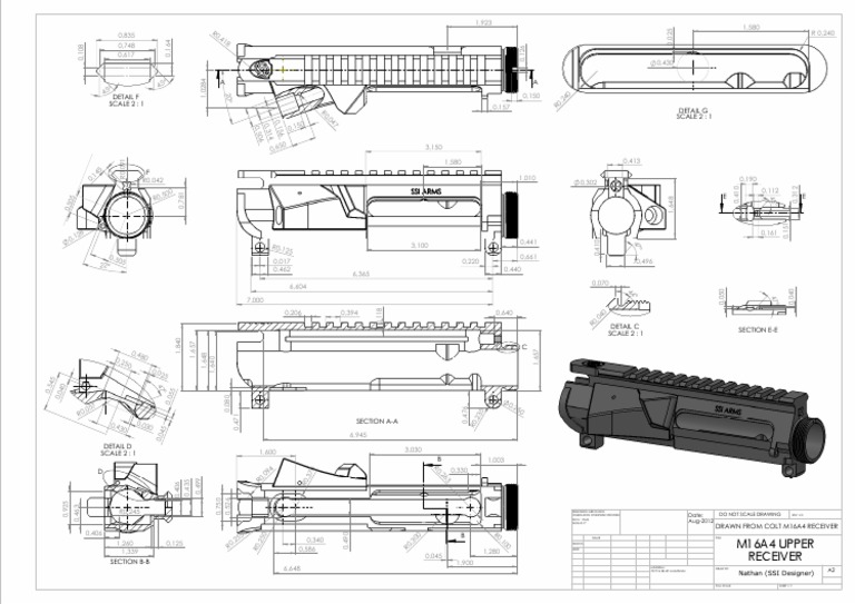 Blueprint Upper Receiver M16a4 | PDF