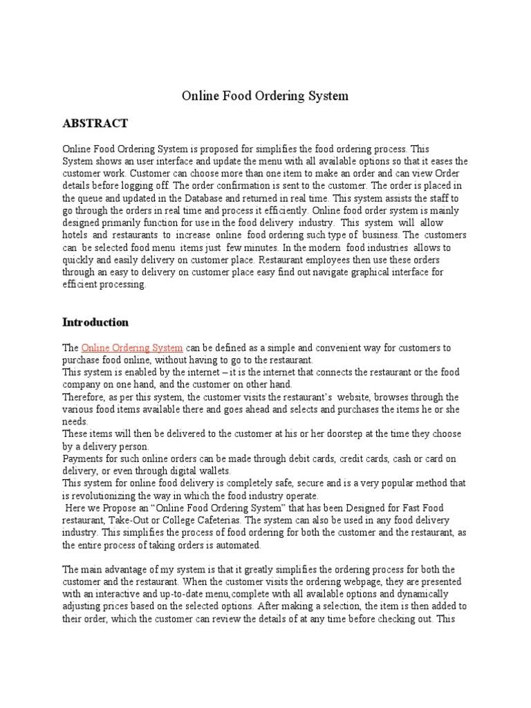 Food Ordering System | PDF | Software Testing | Menu