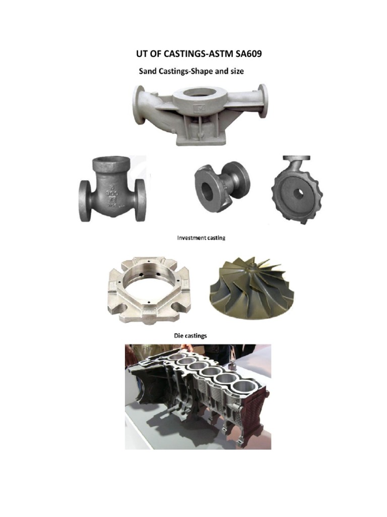 Ut of Castings-Astm Sa609 | PDF | Casting (Metalworking) | Materials ...