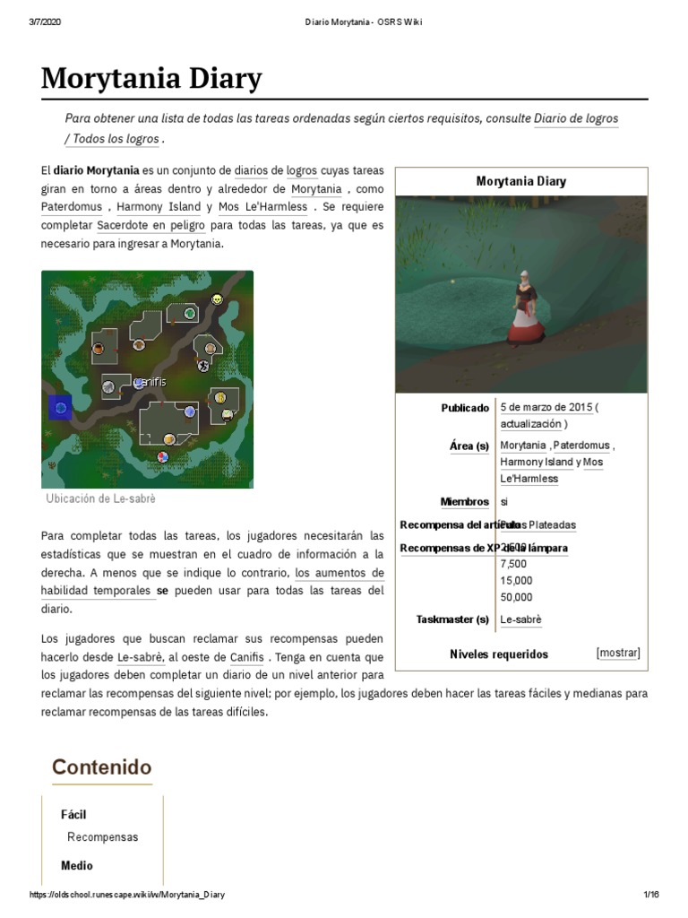 Diario Morytania - OSRS Wiki | PDF