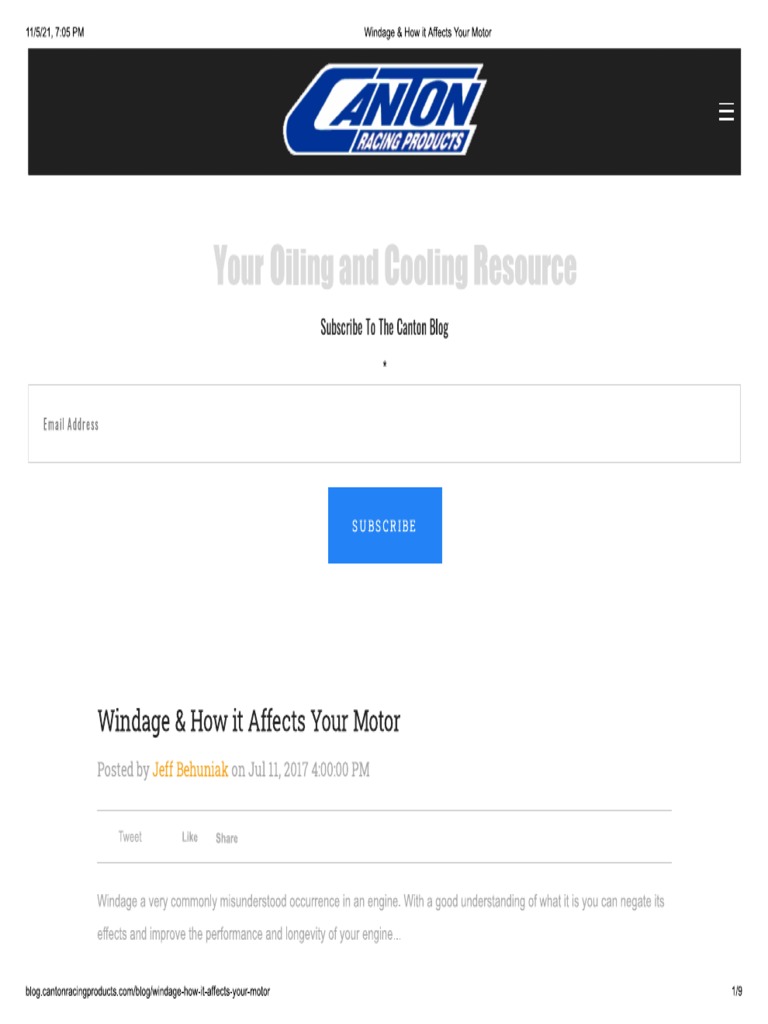 Windage & How It Affects Your Motor | PDF