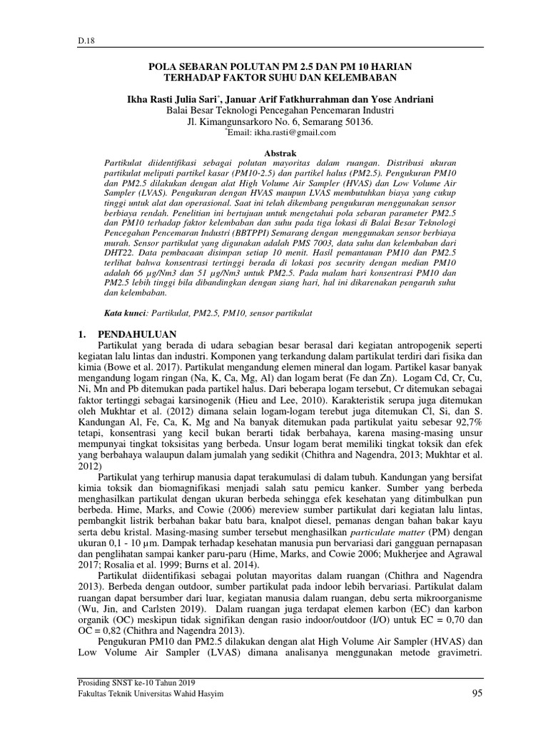 Pola Sebaran PM2.5 & PM10 di BBTPPI | PDF | Teknologi & Rekayasa