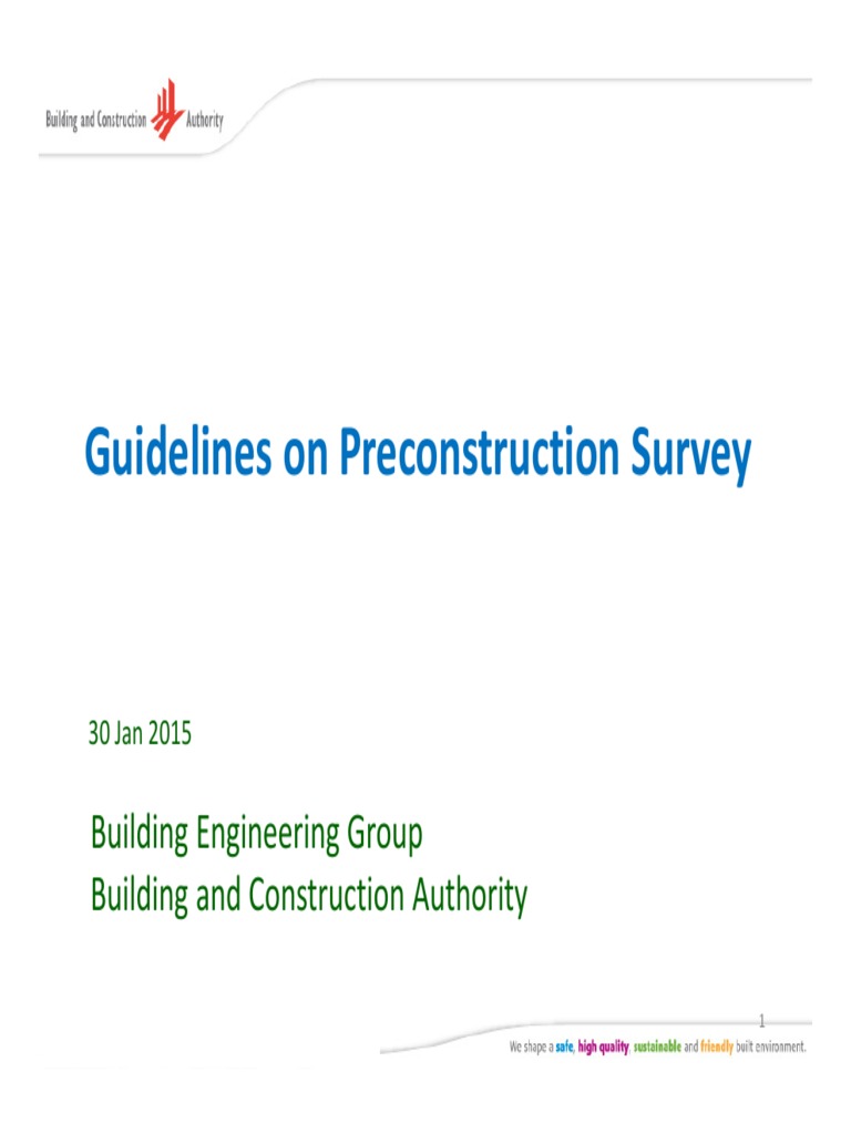 Guidelines On Preconst Survey - BCA | PDF | Deep Foundation | Clay