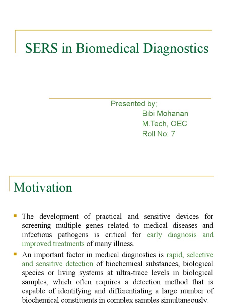 SERS in Bio Medical Diagnostics | PDF | Raman Spectroscopy | Plasmon