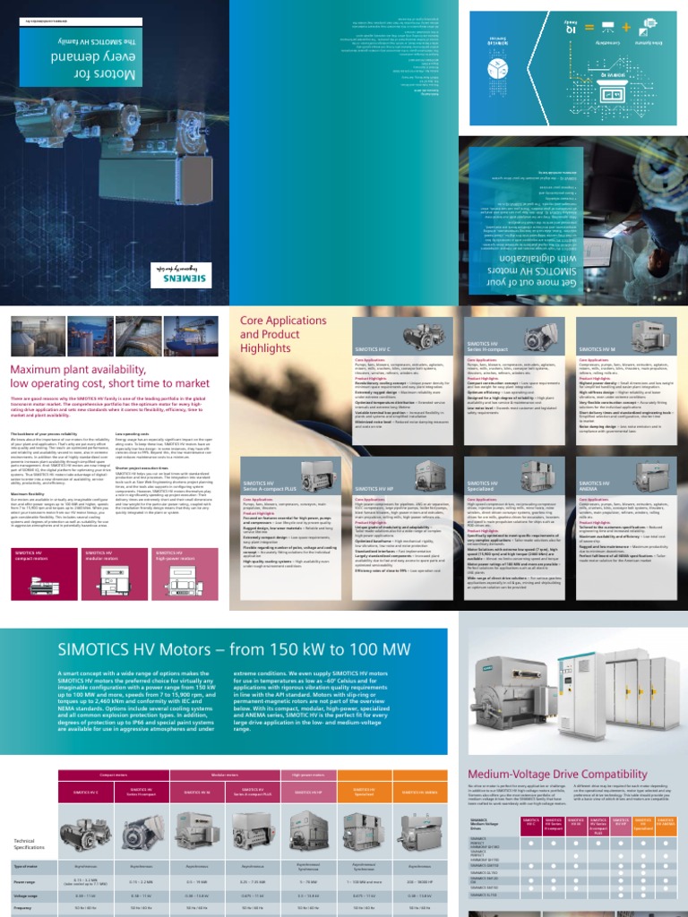 Simotic Siemens Motor | PDF | Electric Motor | Reliability Engineering