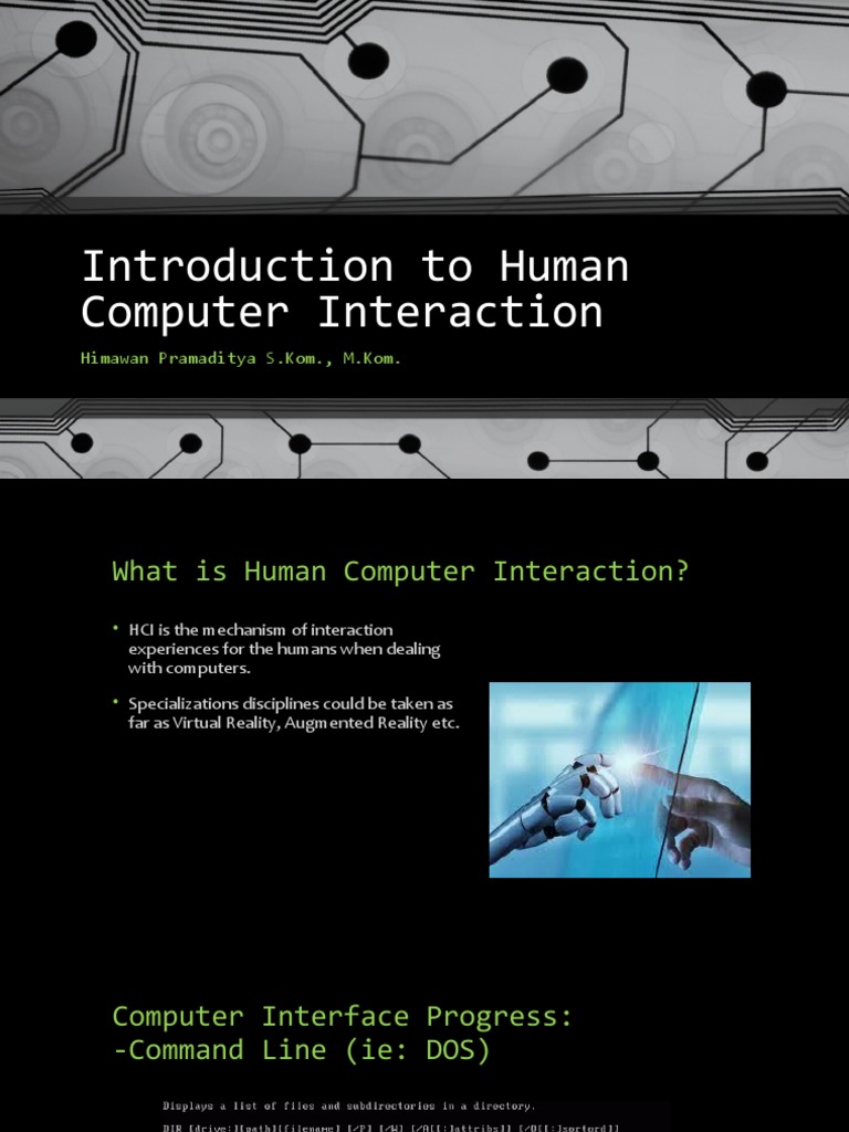 Introduction - Human Computer Interaction | PDF