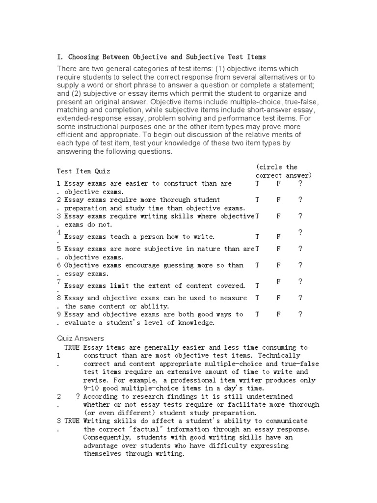 Improving Test | PDF | Test (Assessment) | Multiple Choice