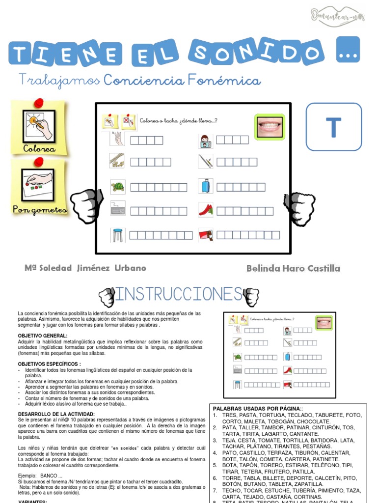 Tiene El Sonido T | Descargar gratis PDF | Palabra | Lingüística