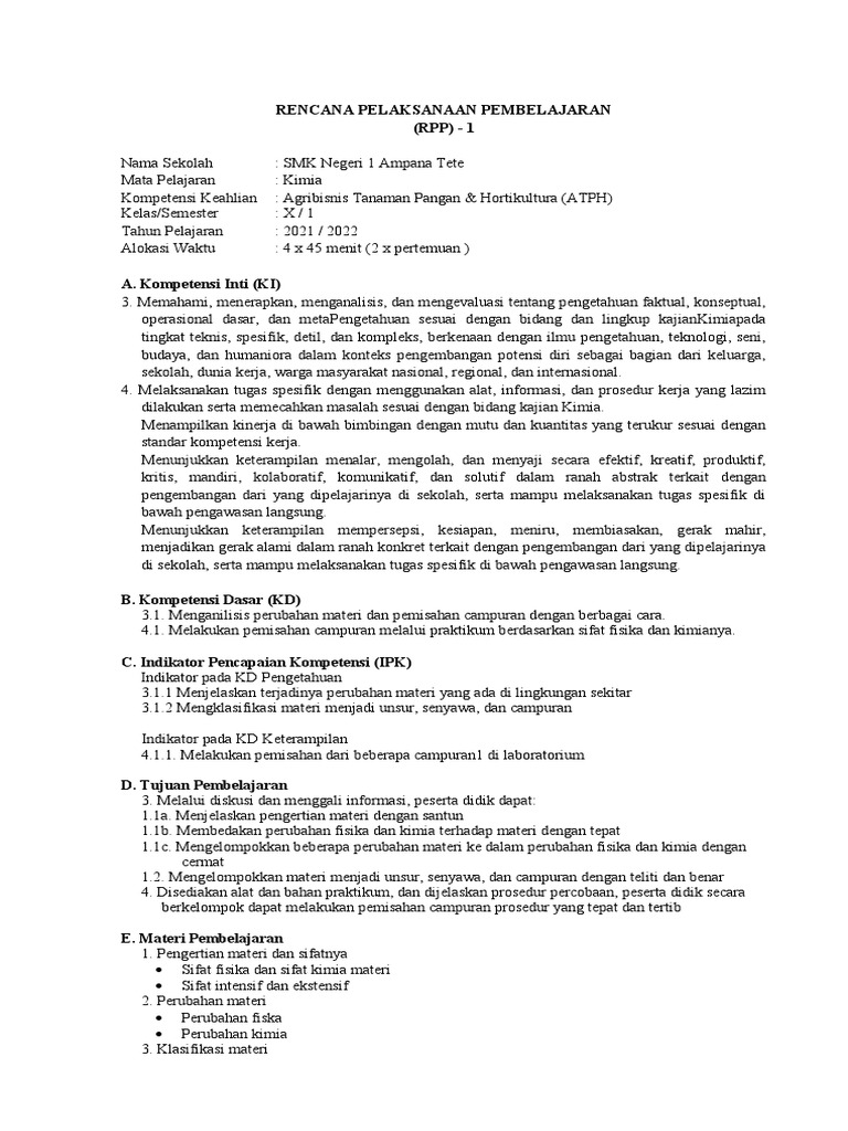 RPP Atph | PDF | Karier & Perkembangan