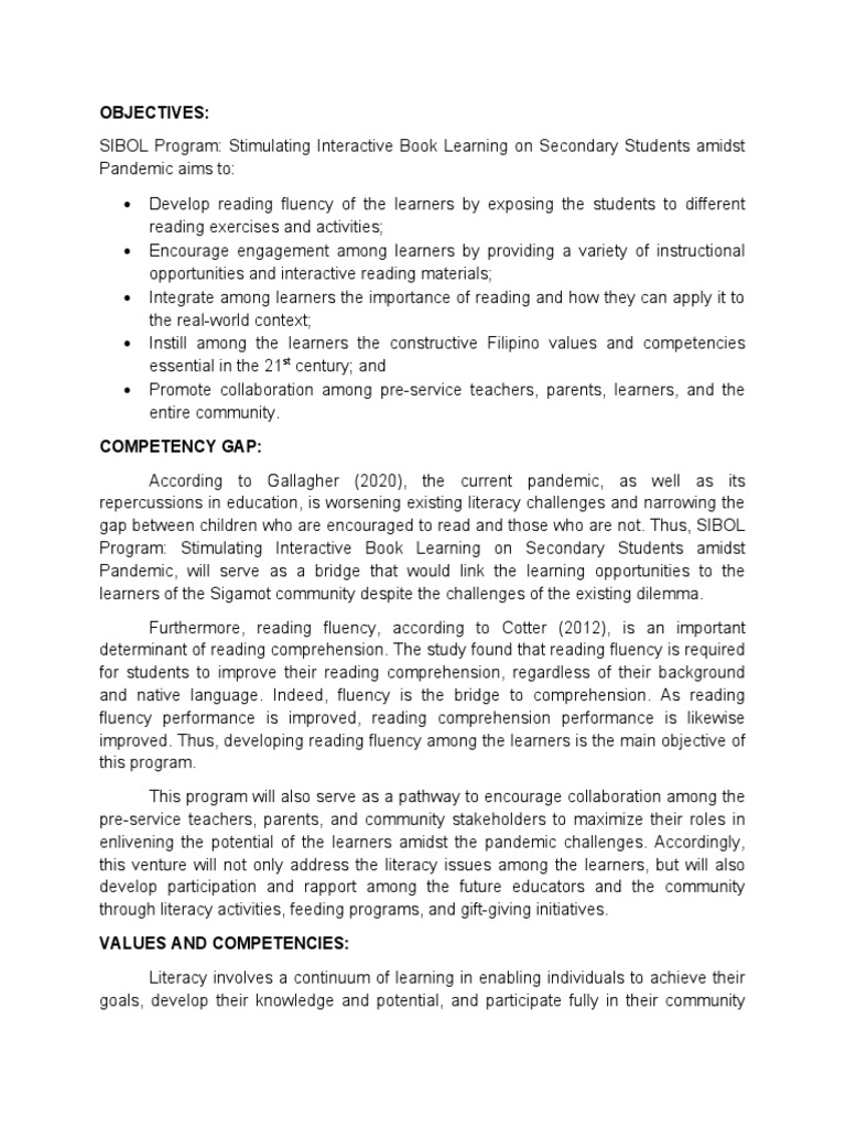 Objectives Competency Values | PDF | Learning | Literacy