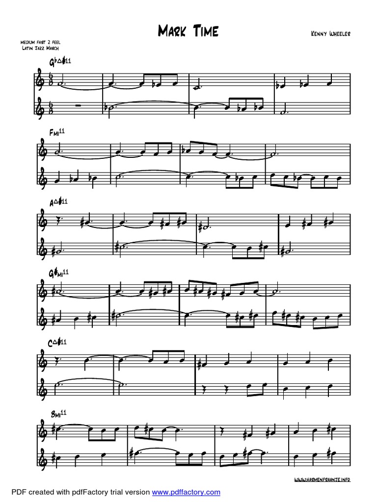 Kenny Wheeler Mark Timepdf | PDF
