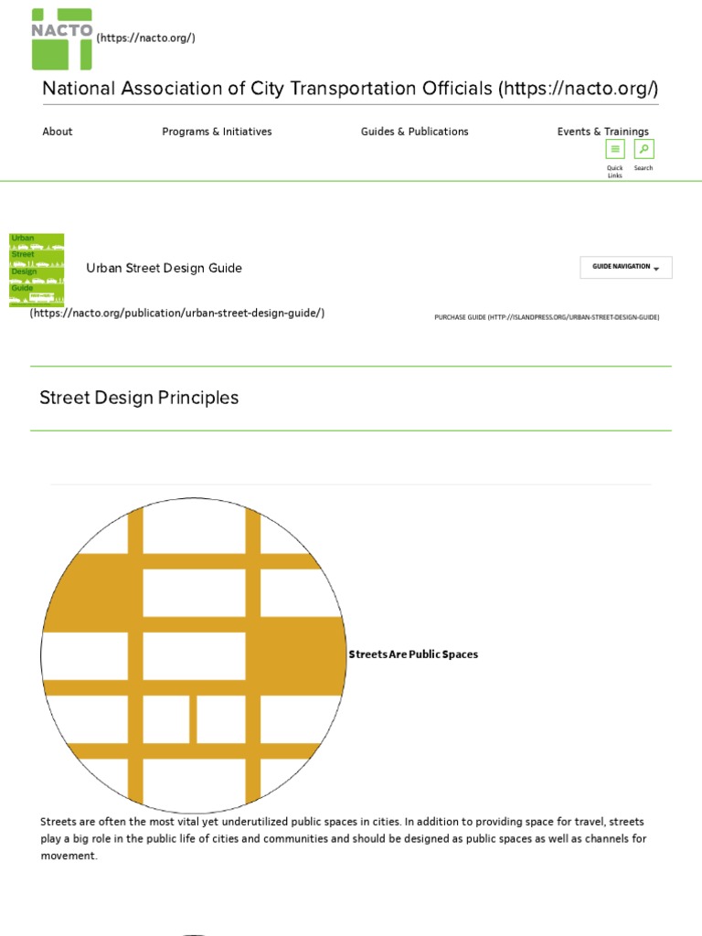 Street Design Principles - National Association of City Transportation ...