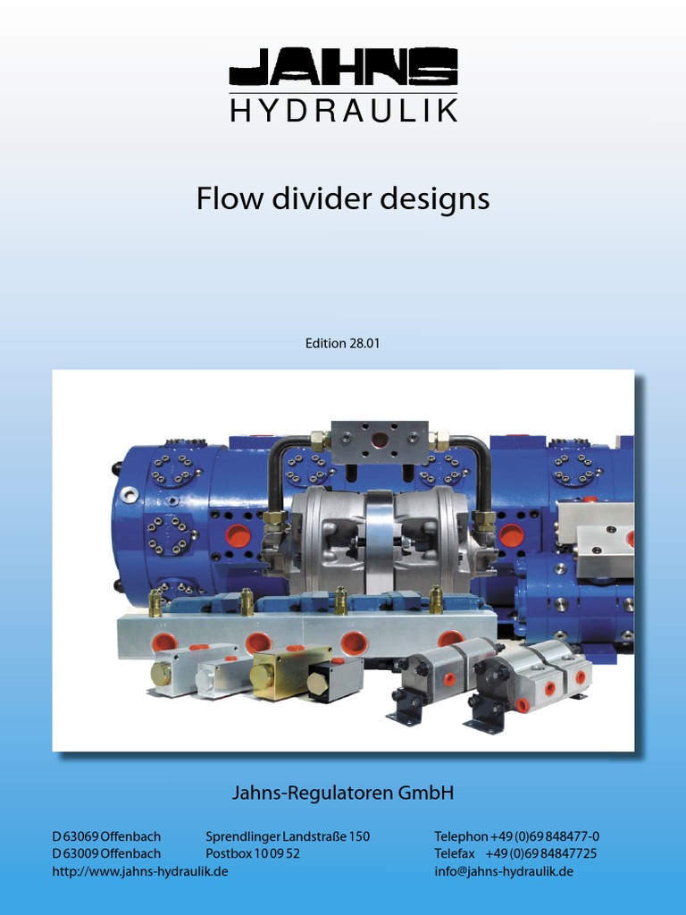 Flow Divider Designs: Hydraulik | PDF | Fluid Dynamics | Valve