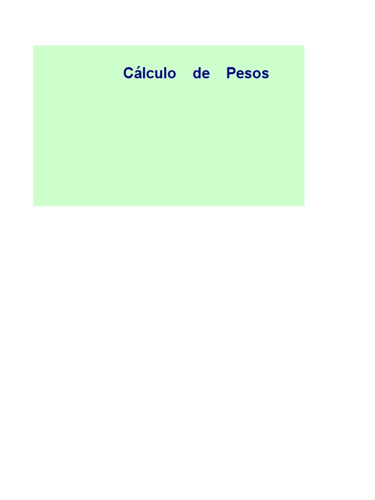 Calculo de Pesos | PDF