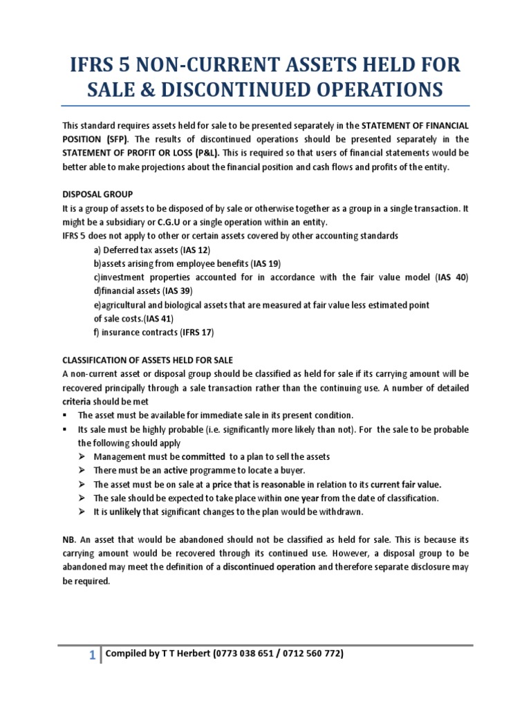 Ifrs 5 (2021) | PDF | Depreciation | Fair Value