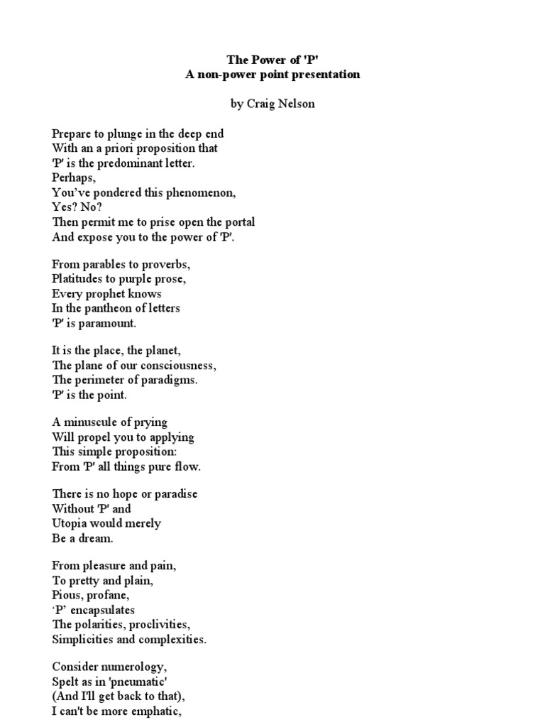 The Power of 'P': A Playful Exploration | PDF | Art