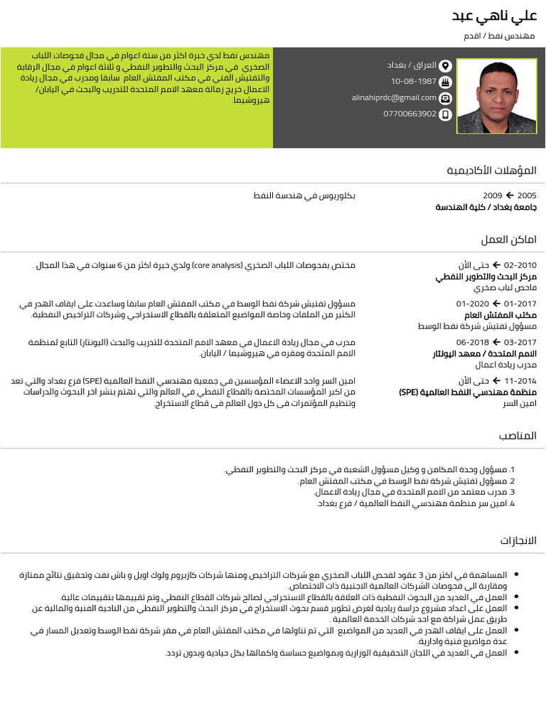 CV Arabic | PDF