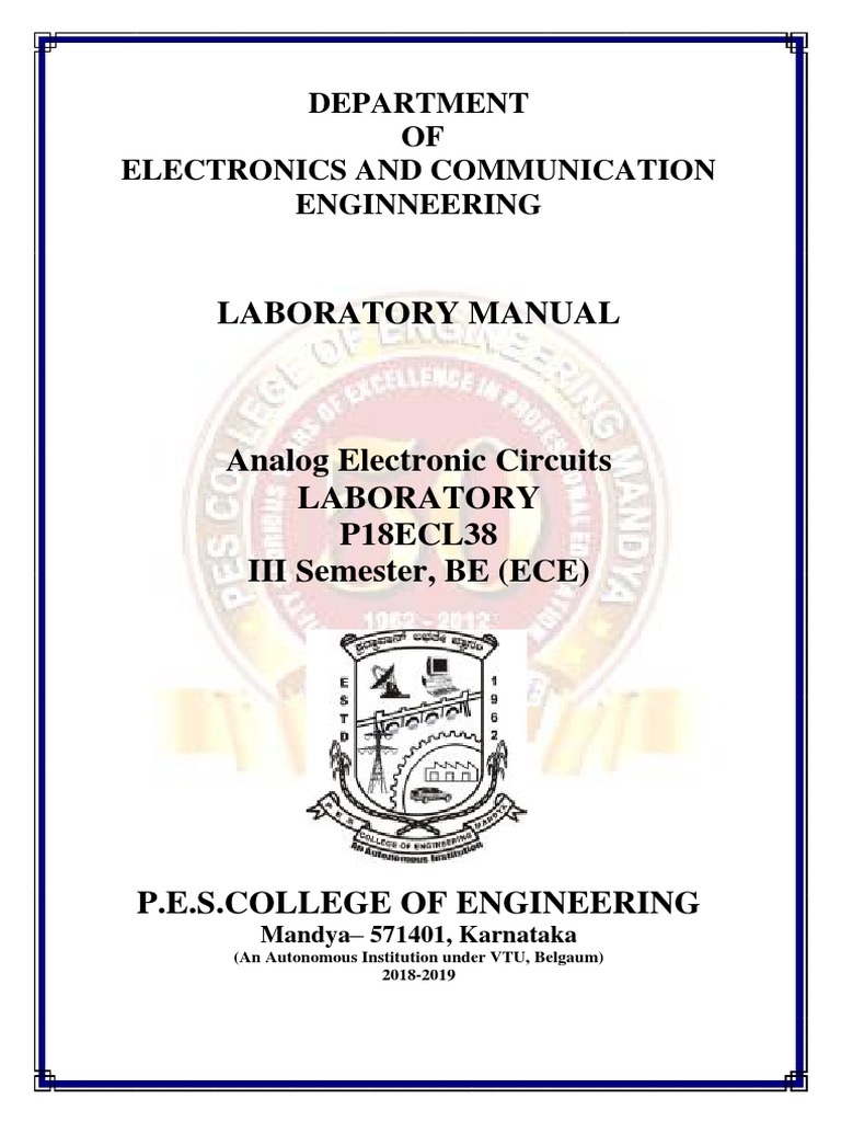 AEC Lab Manual | Download Free PDF | Operational Amplifier | Amplifier