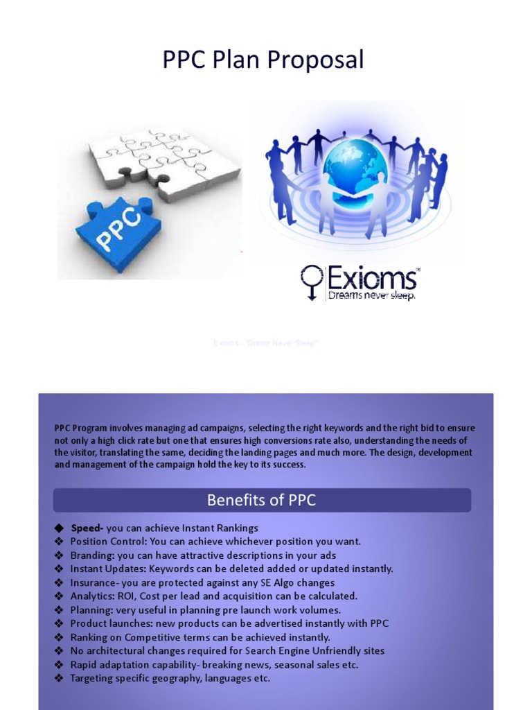 PPC Plan Proposal Exioms Dream Never Sleep | PDF | Search Engine ...