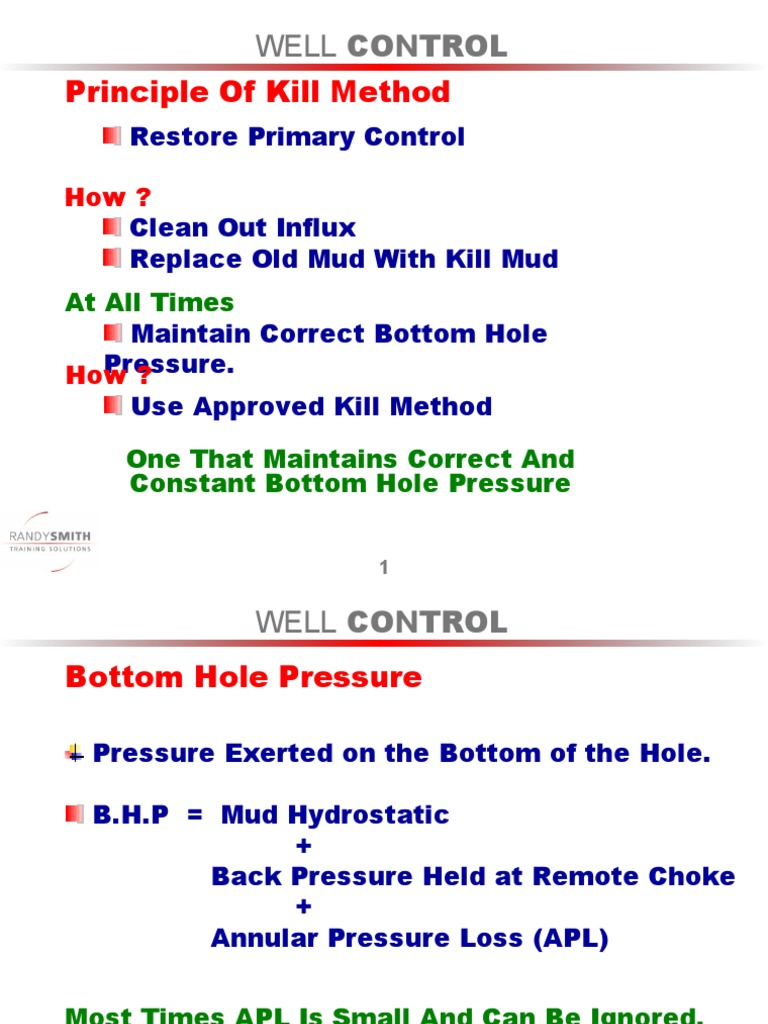 Principle of Kill Method: Well Control | PDF | Energy Technology ...
