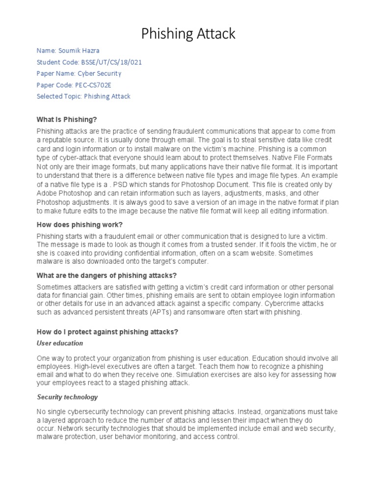 Phishing Attack Documentation | PDF | Phishing | Computer Security