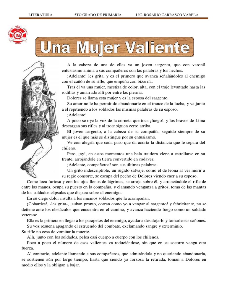 5to Una Mujer Valiente | PDF