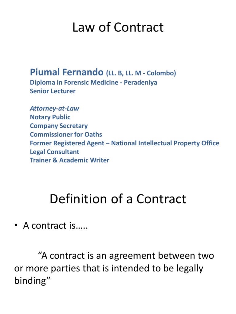 A Comprehensive Overview of the Fundamental Principles of Contract Law ...
