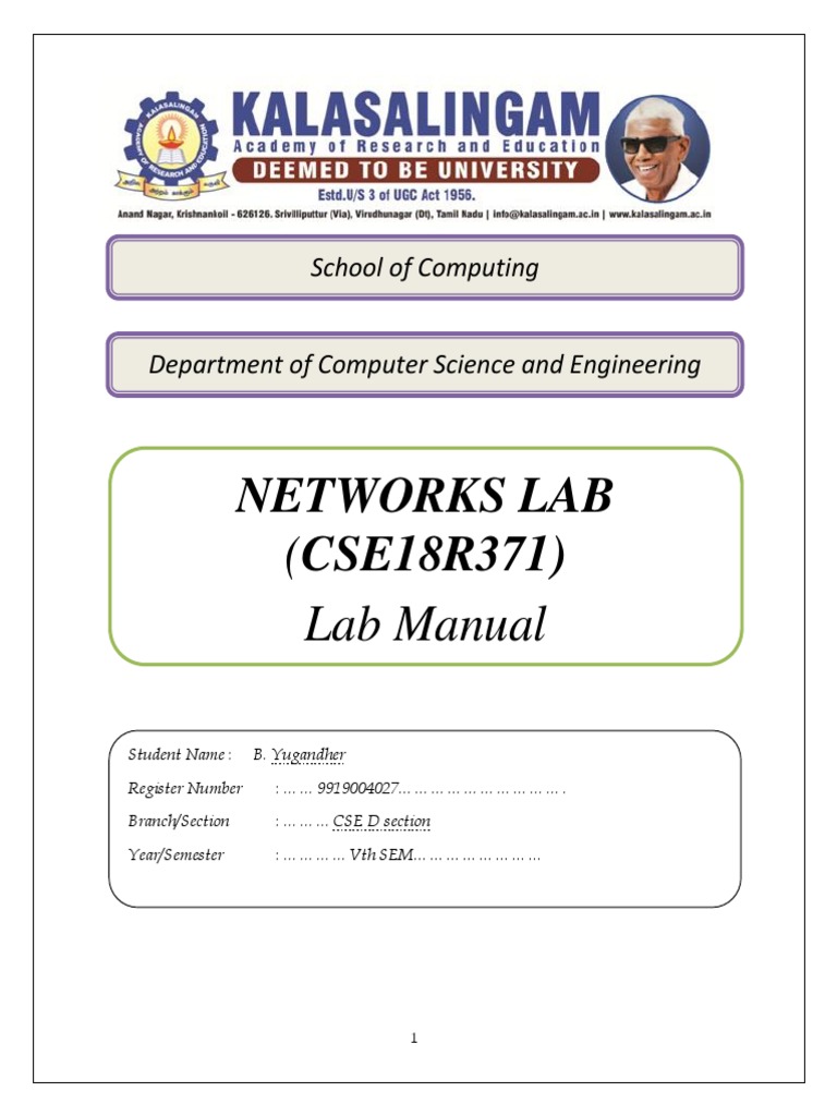 Networks Lab Manual | PDF | Computer Network | Digital Subscriber Line