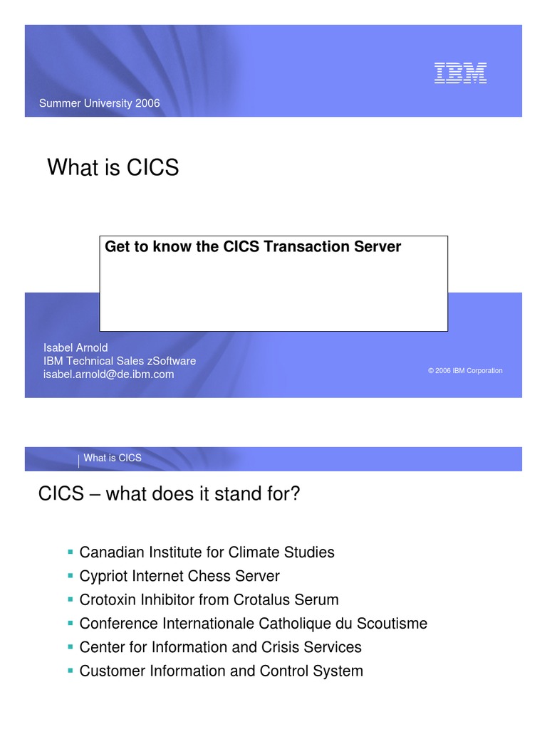 What Is CICS: Get To Know The CICS Transaction Server | PDF