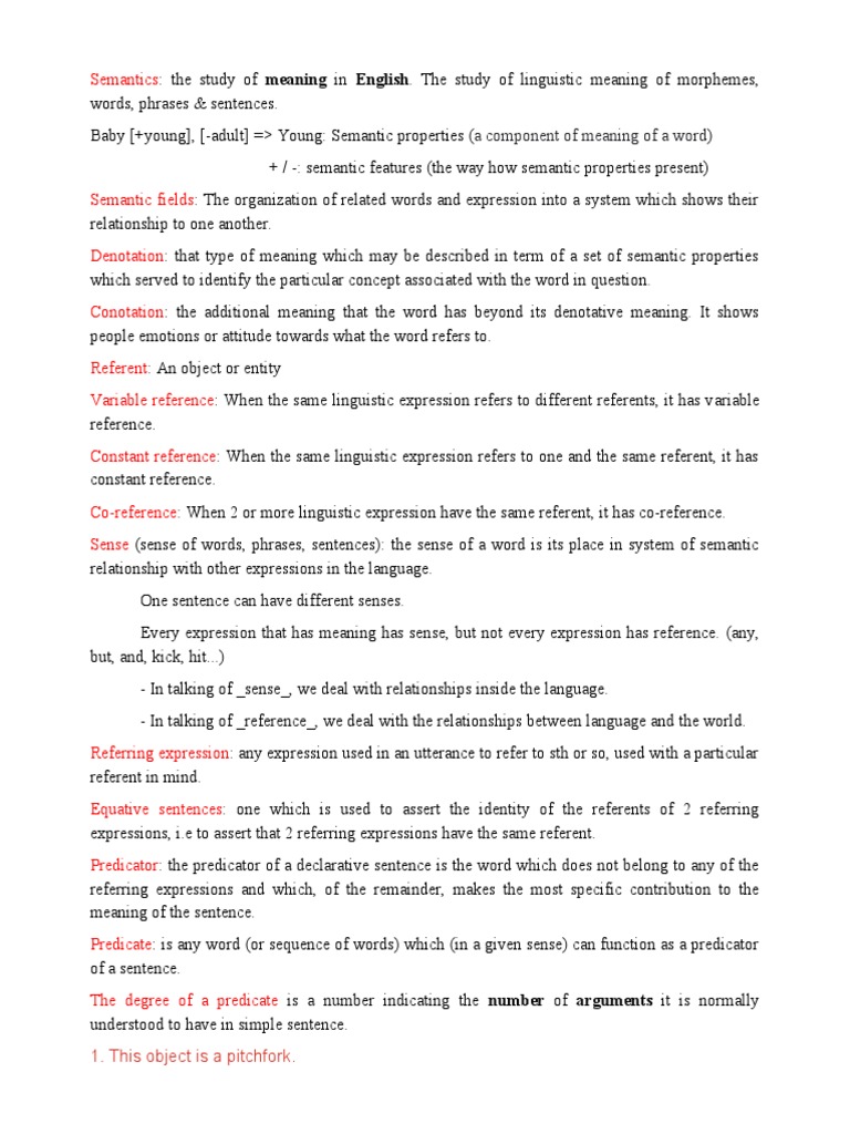 Semantics: A Component of Meaning of A Word | PDF | Cognition | Interpretation (Philosophy)