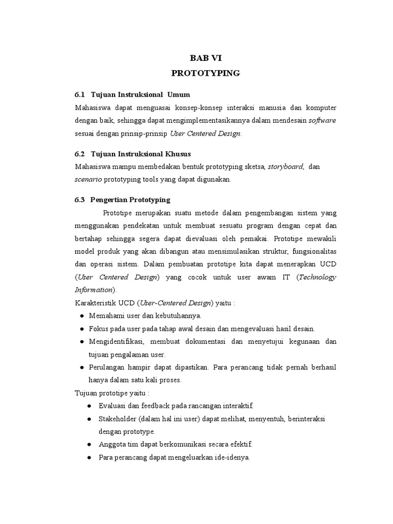 Bab Vi Prototyping | PDF | Seni | Komputer
